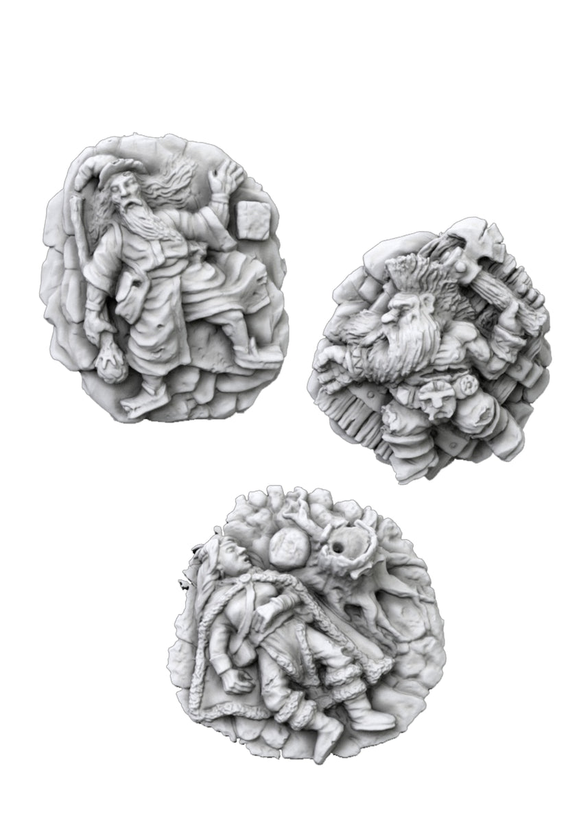 Dead Wizard, Dwarf & Cleric - Fatal Fantasy – Hayland Terrain