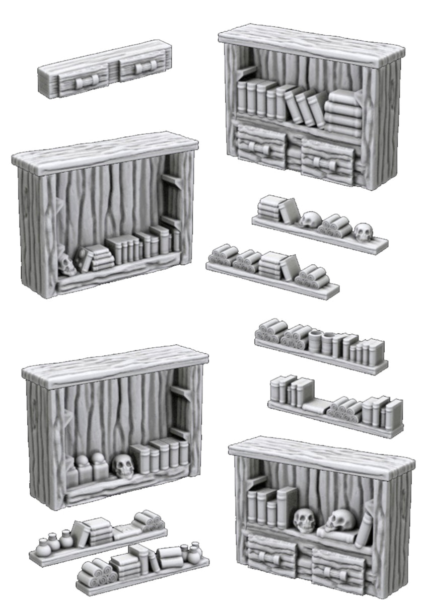 Fantasy Modular Bookcases - 3D Printable – Hayland Terrain