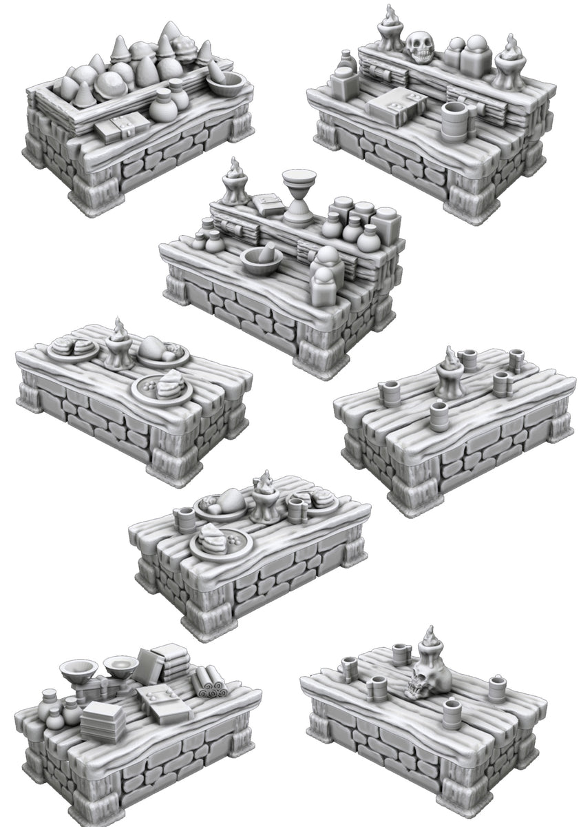 Fantasy Modular Worktops- 3D Printable – Hayland Terrain