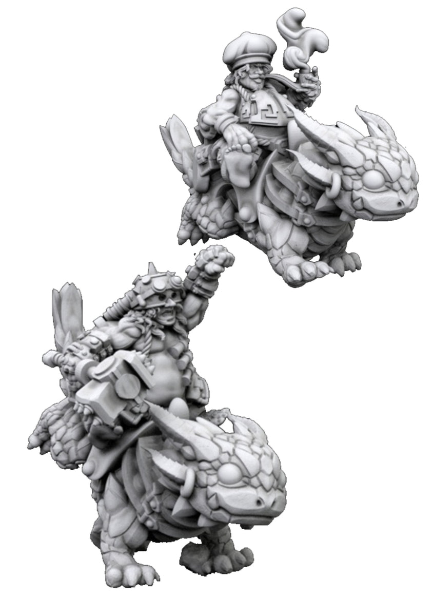 Halfling Lizard Riders - Leaders - 3D Printable – Hayland Terrain