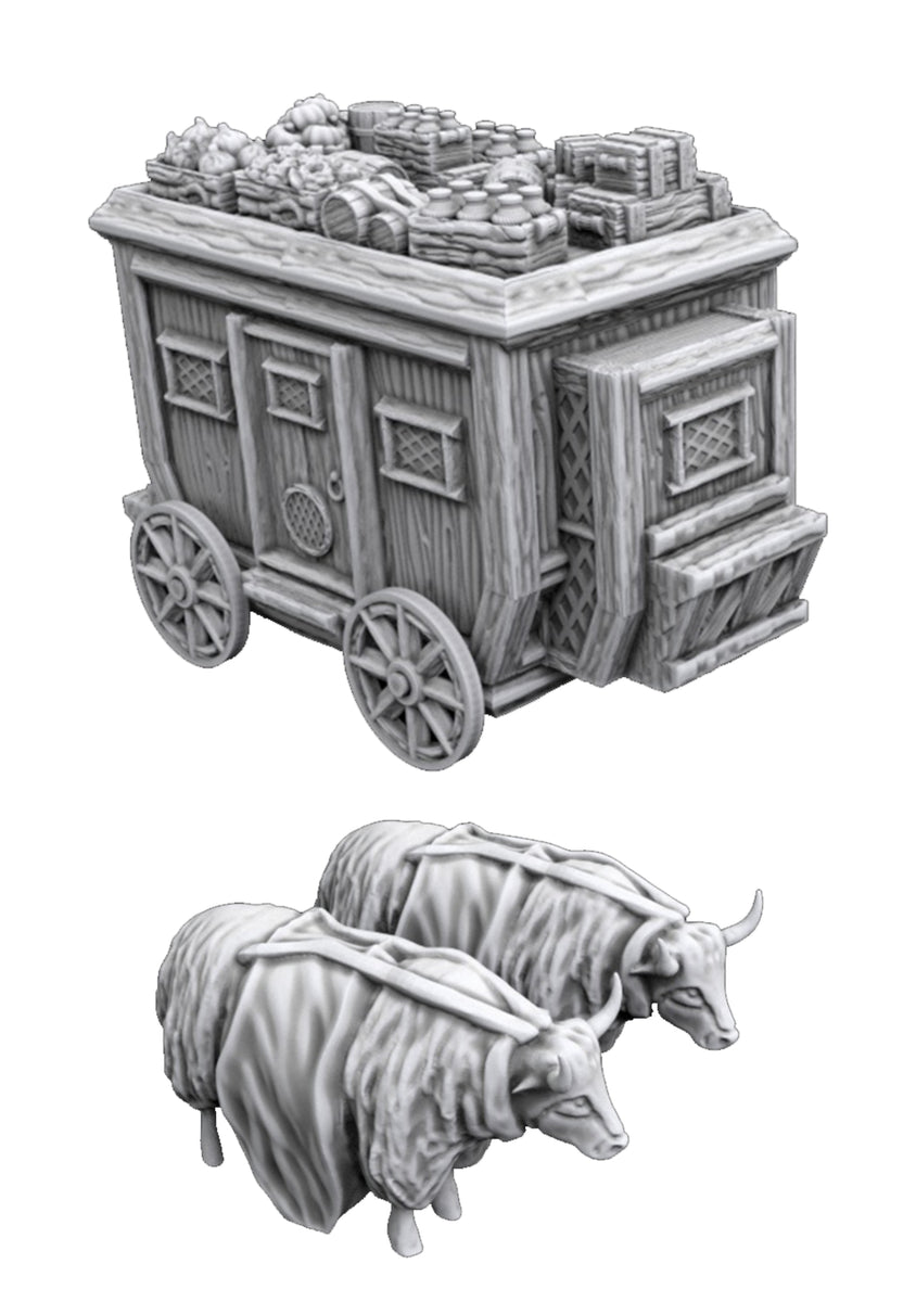 Merchant Wagon & Yaks – Hayland Terrain