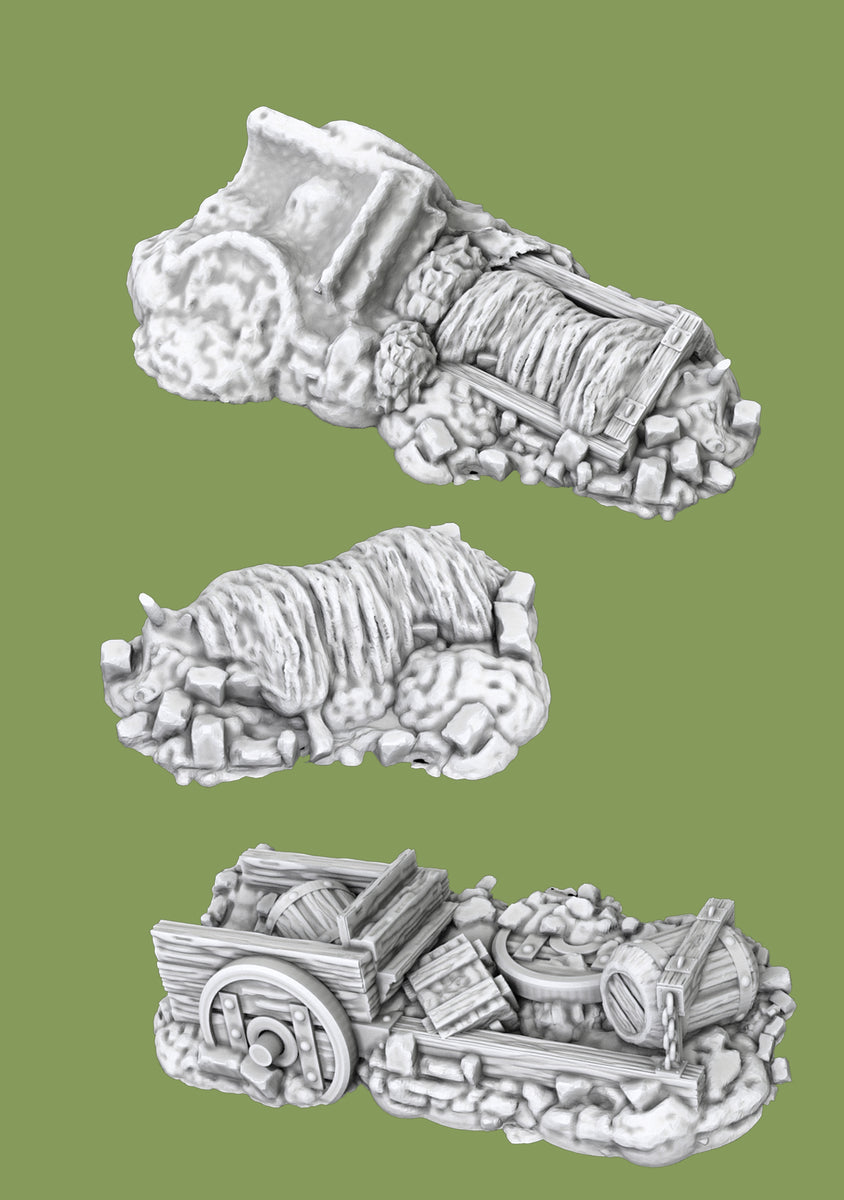 Destroyed Carts - 3D Printable – Hayland Terrain