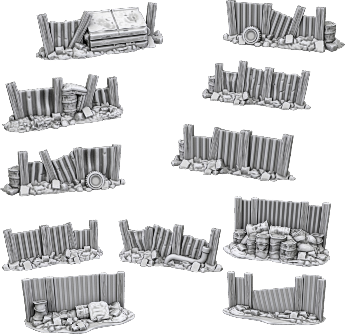 Modern Shanty Fences - 3D Printable – Hayland Terrain